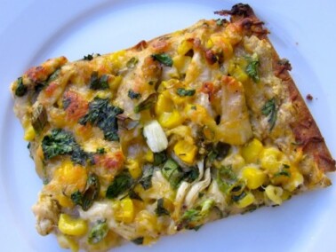 Chicken Flatbread w/ Salsa Verde, White Beans + Corn | Simple Nourished ...