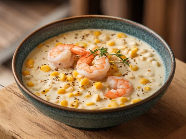 Slow Cooker Corn and Shrimp Chowder | Simple Nourished Living
