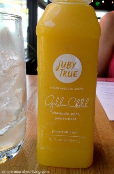 True Foods Golden Beet Juice with pineapple and pear