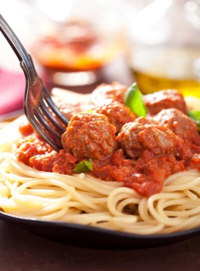 WW Spaghetti with Chicken Meatballs | Simple Nourished Living