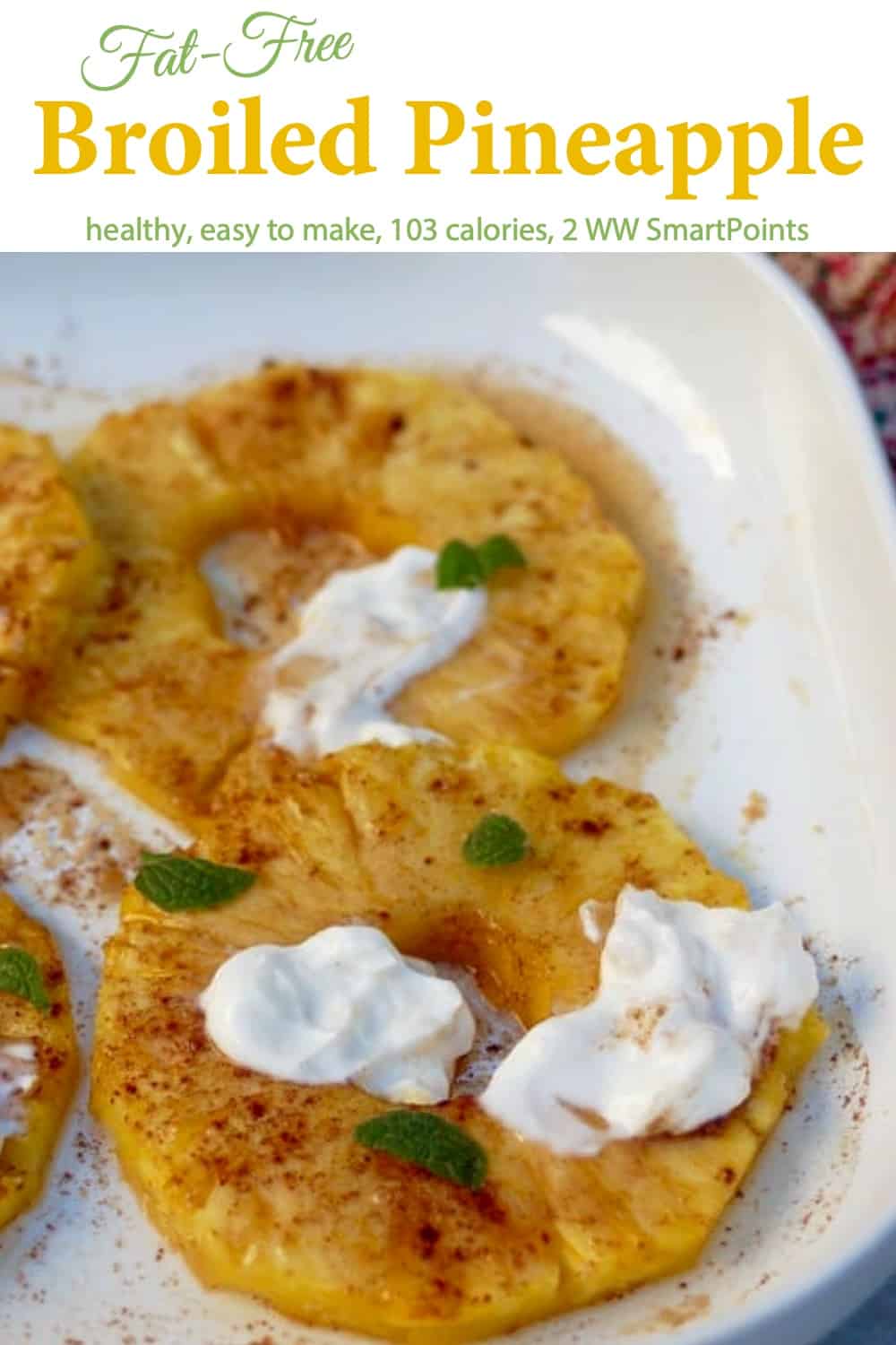Broiled Pineapple with Candied Ginger Creme | Simple Nourished Living