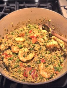 One-Pan Curried Rice and Shrimp Pilau (Pilaf) • Simple Nourished Living