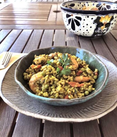 One-Pan Curried Rice and Shrimp Pilau (Pilaf) • Simple Nourished Living
