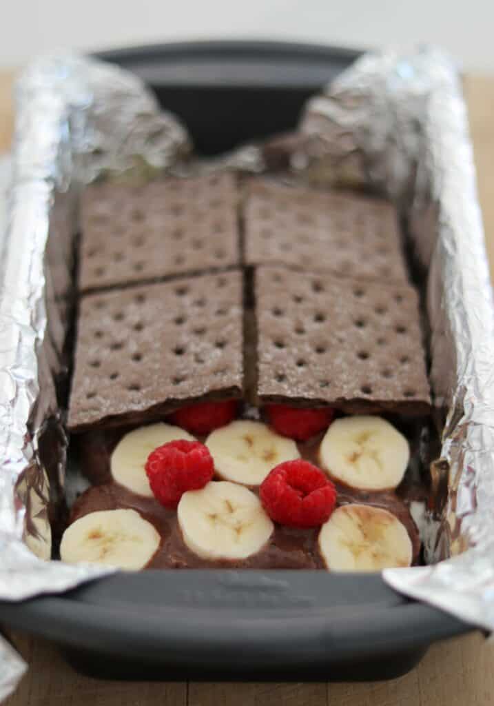 5-Ingredient Fudge Ice Cream Bar Ice Box Cake - Simple Nourished Living