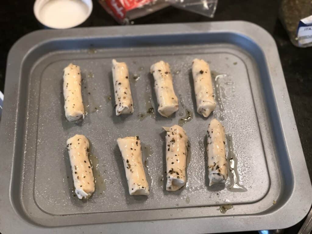 Baked Wonton-Wrapped Cheese Sticks • Simple Nourished Living