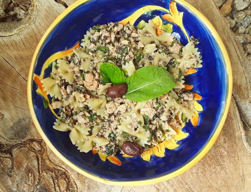 Quick & Easy Tuna Olive Pasta Salad for Two • Simple Nourished Living