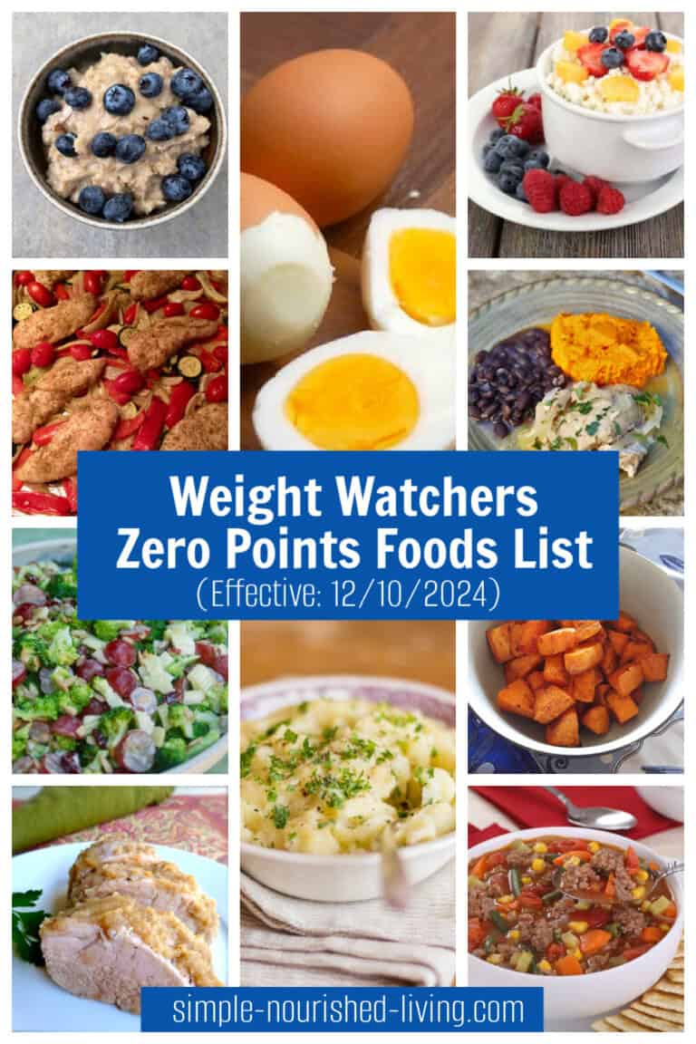 Latest WW Zero Points Foods List | Simple Nourished Living