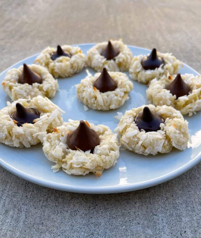 Lighter Coconut Macaroon Kiss Cookies | Simple Nourished Living