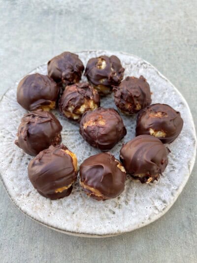 Crispy Chocolate Peanut Butter Bon Bons | Simple Nourished Living
