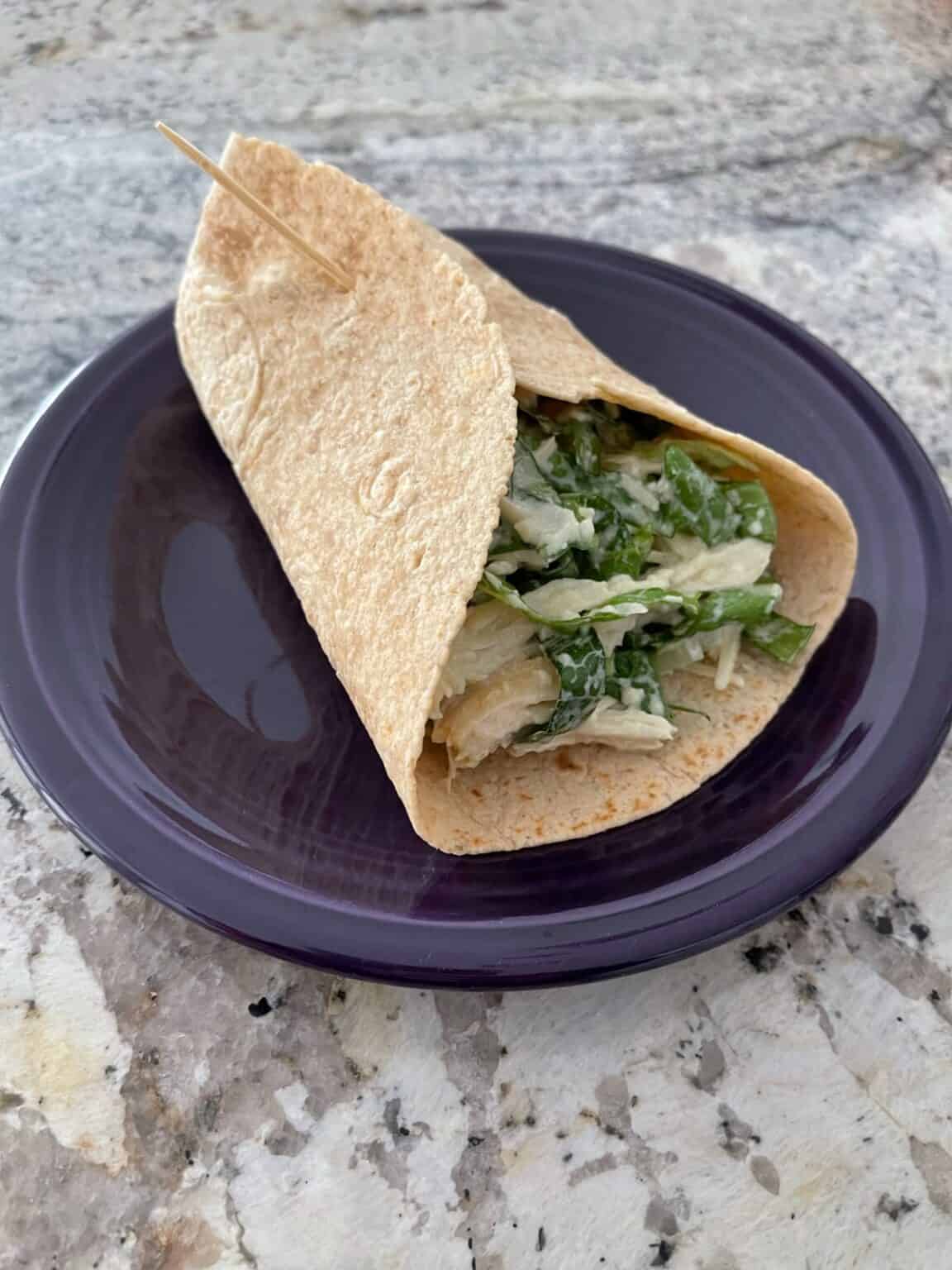 Easy Chicken Caesar Salad Wrap (WW) | Simple Nourished Living