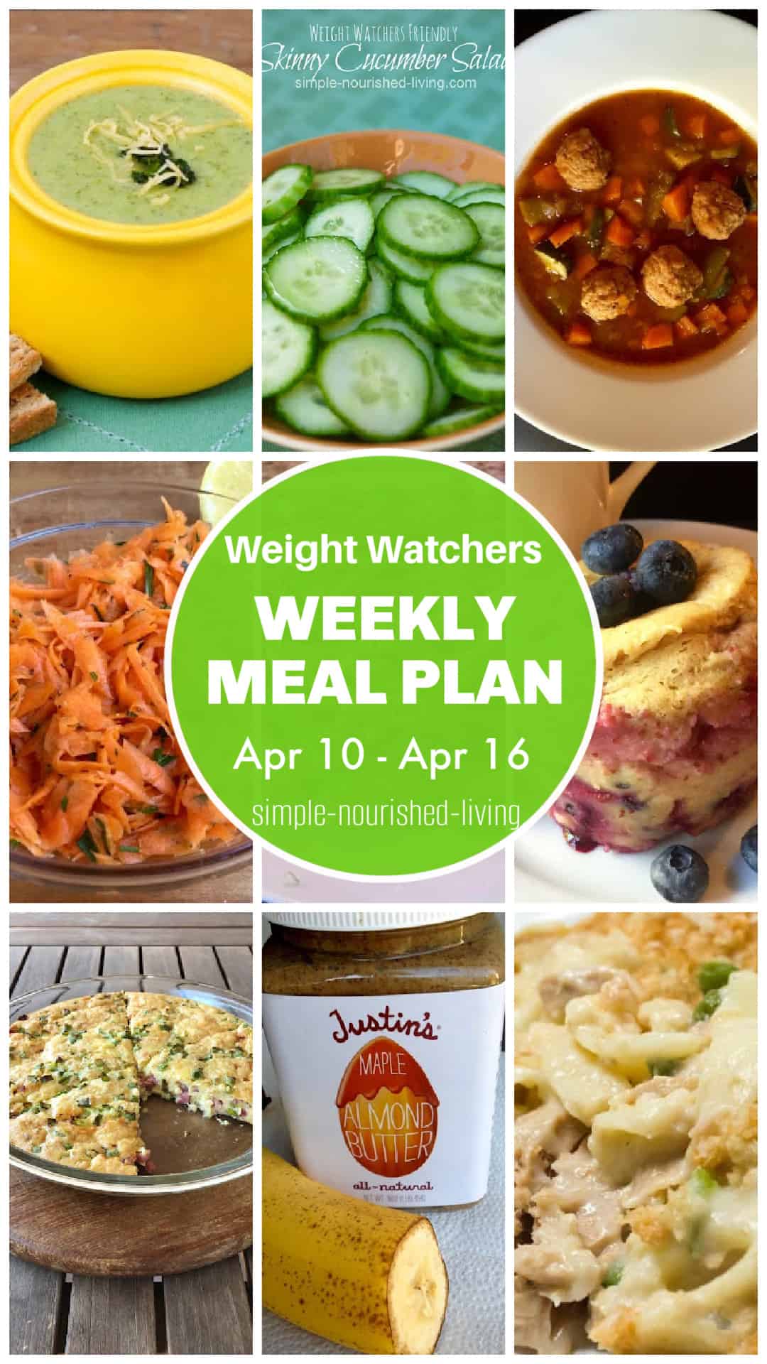 Weight Watchers Weekly Meal Plan (4/10 - 4/16)