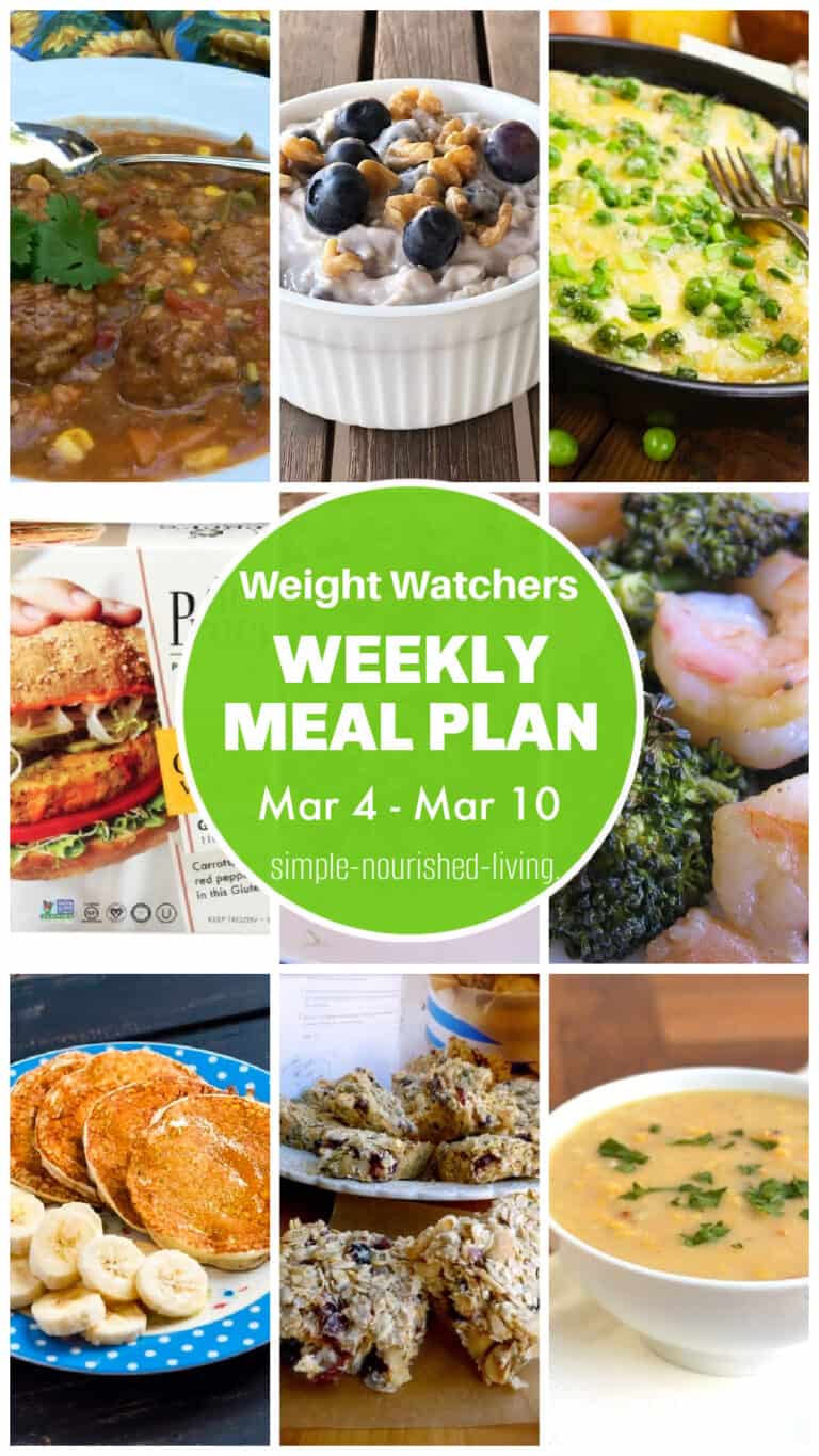 Weight Watchers Weekly Meal Plan (Mar 4 - Mar 10)