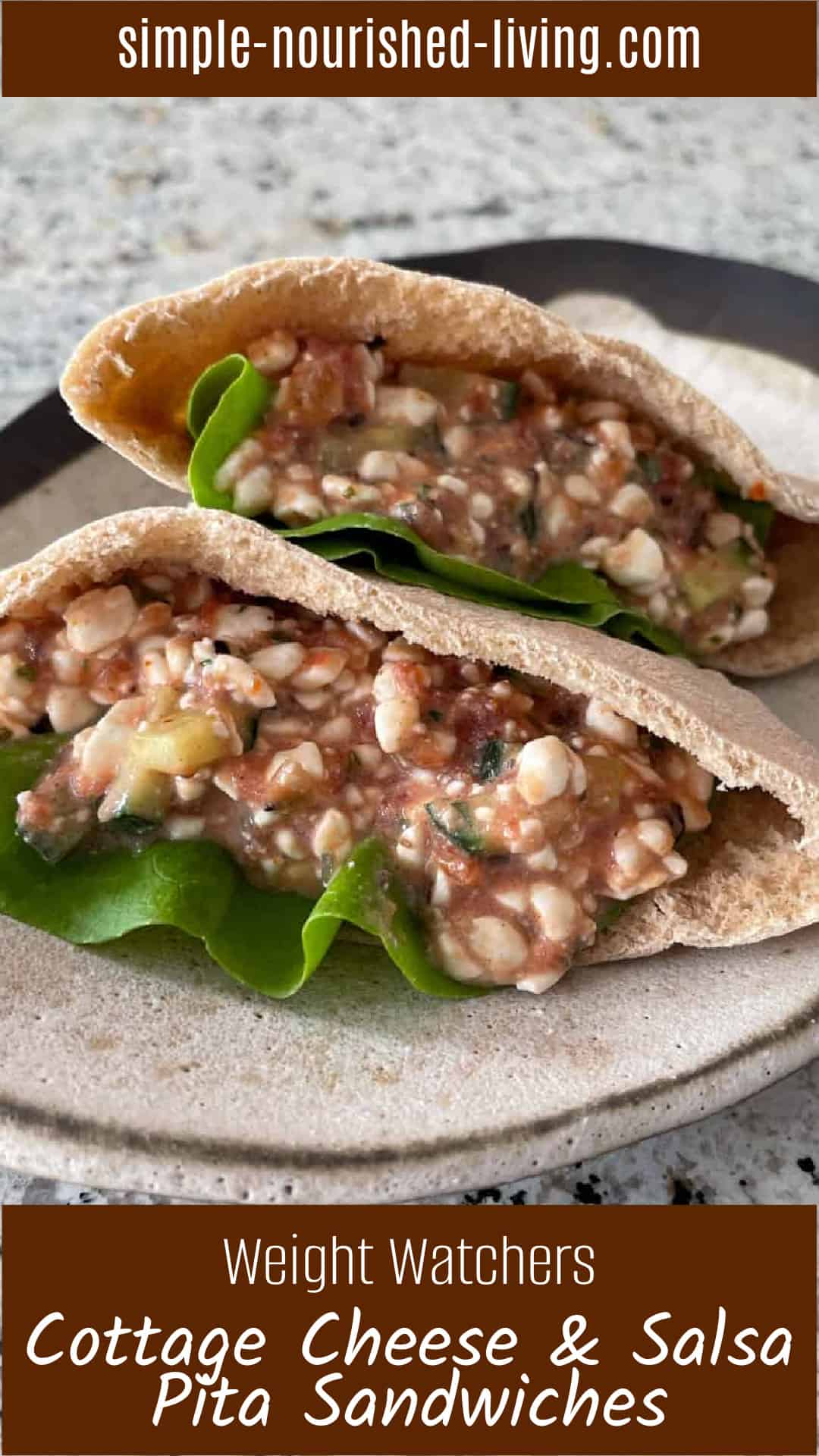 Cottage Cheese Salsa Pita Sandwiches | Simple Nourished Living