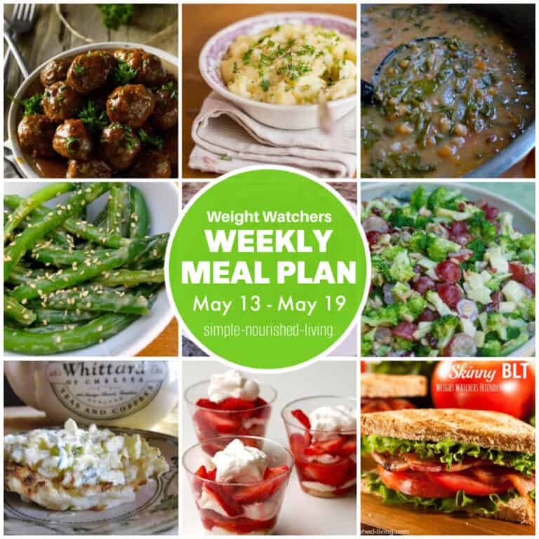 WW Weekly Meal Plan May 13 - May 19 | Simple Nourished Living