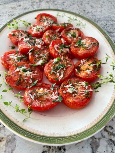 WW Easy Parmesan Broiled Tomatoes | Simple Nourished Living