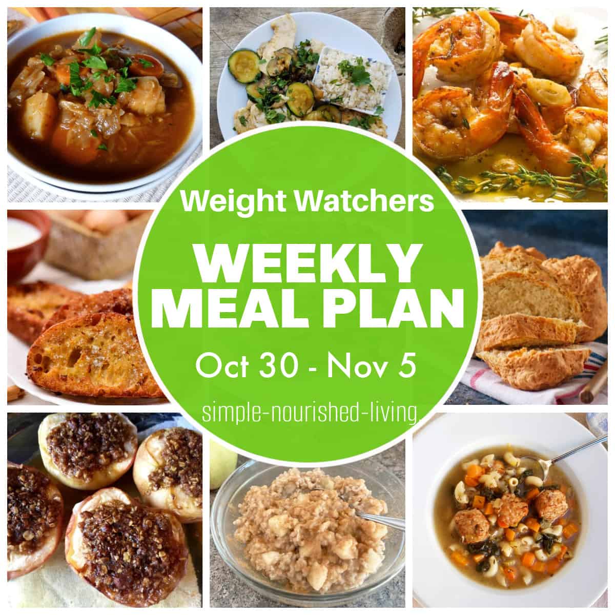 WeightWatchers Weekly Meal Plan Oct 30 Nov 5 Beautifullife WeightWatchers Weekly Meal Plan Oct 30 Nov 5 Beautifullife