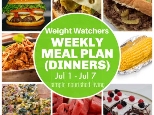 Weight Watchers Weekly Meal Plans and Menus with WW Points