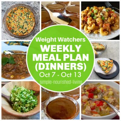 Weight Watchers Weekly Dinner Meal Ideas (Oct 7 – Oct 13) • Simple ...