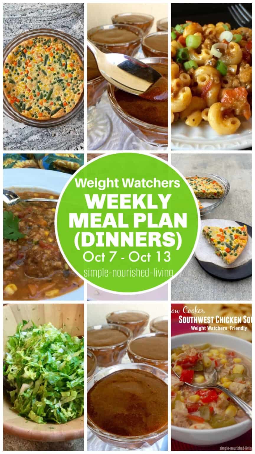Weight Watchers Weekly Dinner Meal Ideas (Oct 7 – Oct 13) • Simple ...