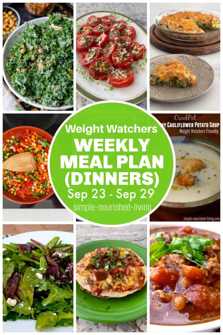 Weight Watchers Weekly Dinner Meal Ideas (Sep 23 – Sep 29) • Simple ...