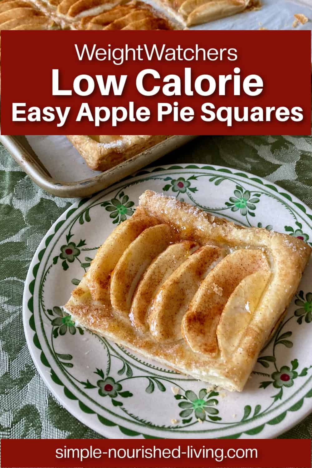 Easy Low Calorie Apple Pie Squares | Simple Nourished Living