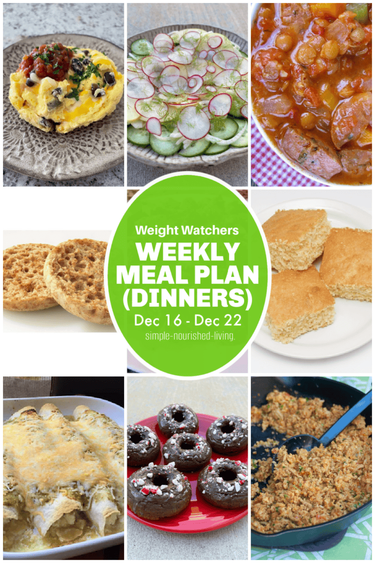WW Dinner Meal Plan (12/16-12/22) | Simple Nourished Living