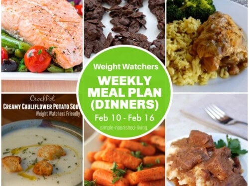 Weight Watchers Weekly Meal Plans | Simple Nourished Living