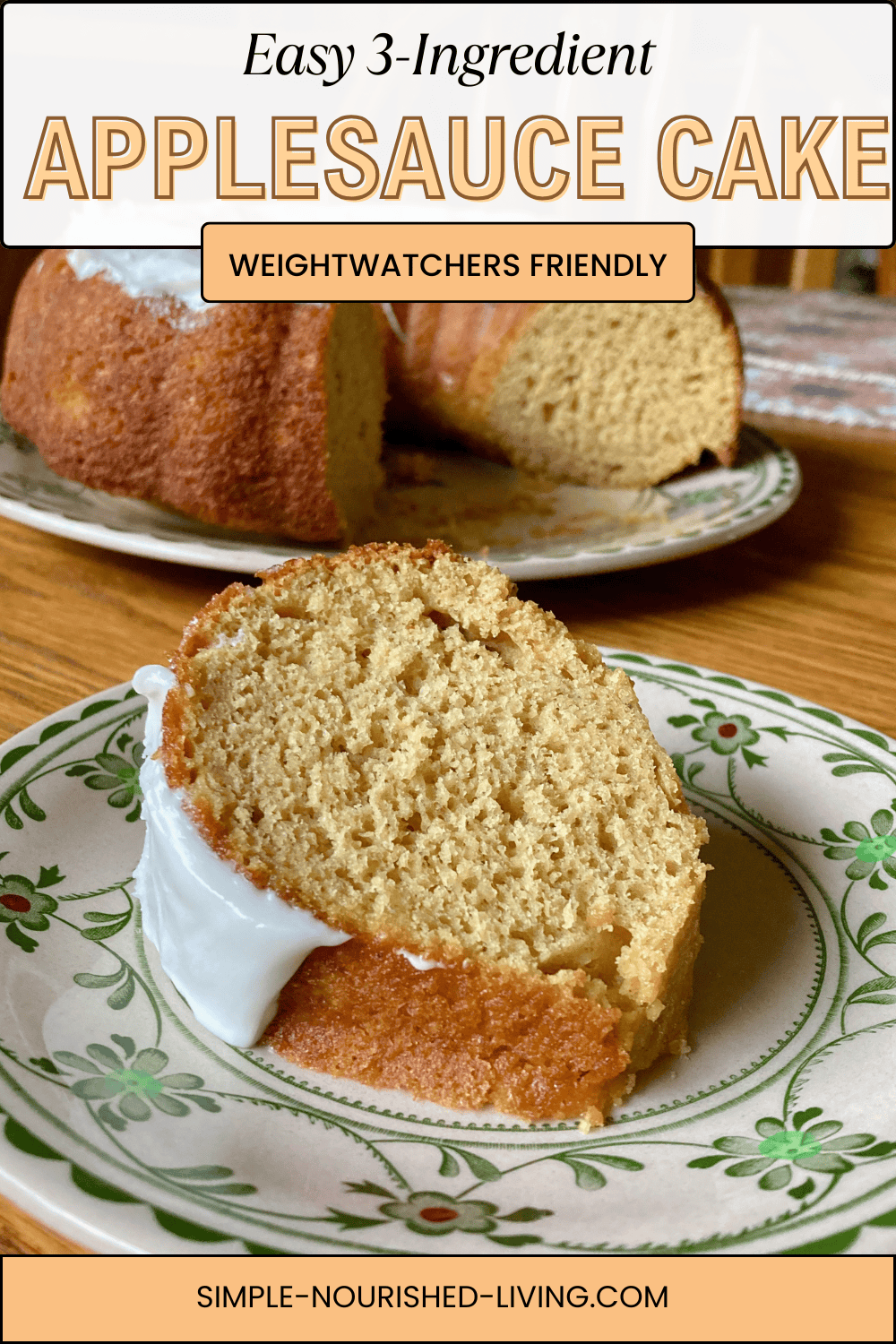 Stunning 3 Ingredient Applesauce Cake Pictures