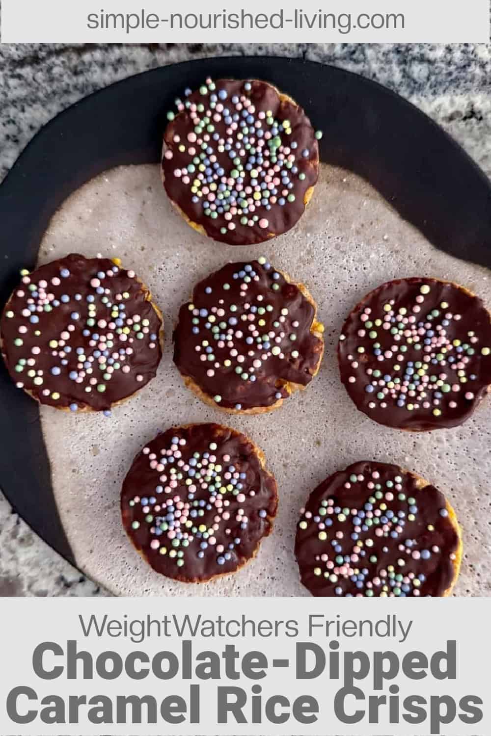 Chocolate-Dipped Caramel Rice Crisps | Simple Nourished Living